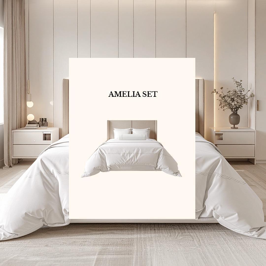Bamboo Woven Full Bedding Set Amelia Super King Bed - SALIE – Friends ...